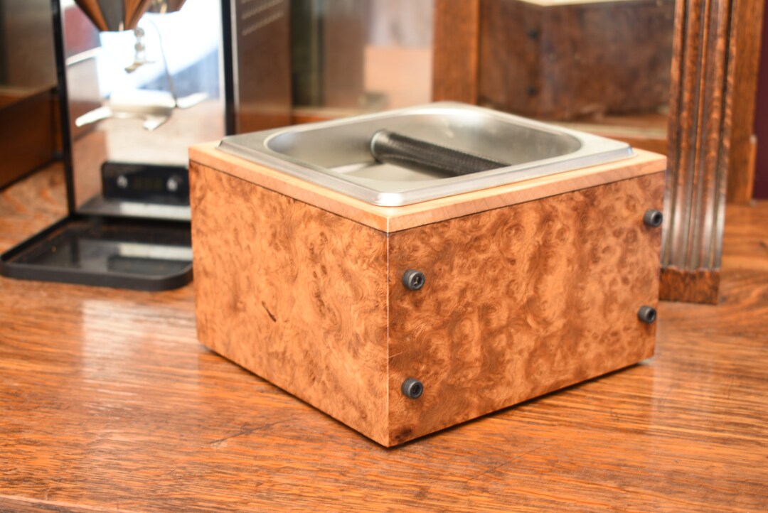 Espresso Coffee Knock Box-exotic Wood Knock Box-wooden Knock Box-coffee ...