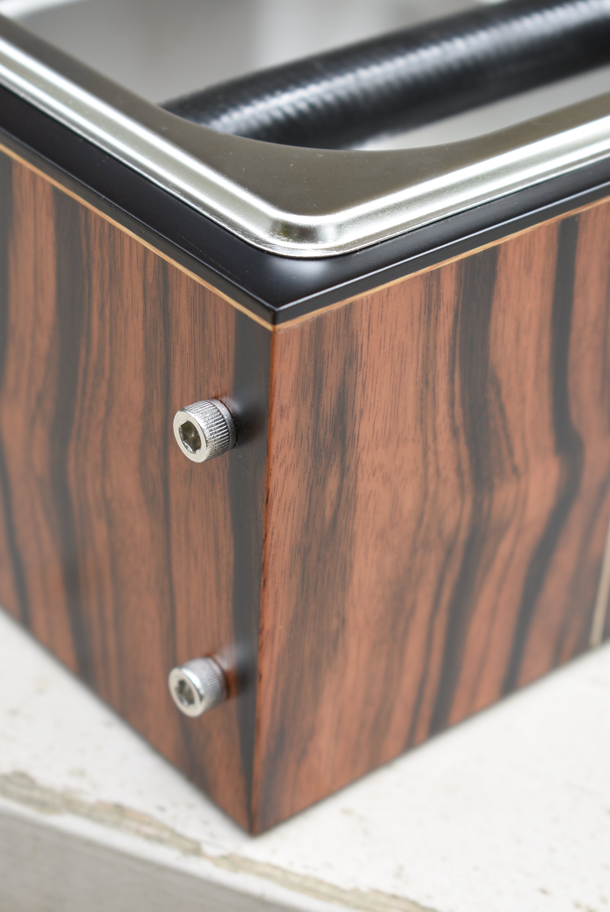 Espresso Coffee Knock Box - Art Deco Ebony Knock Box - Exotic Wood ...