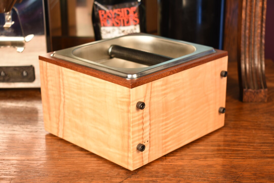 Espresso Coffee Knock Box-exotic Wood Knock Box-wooden Knock Box-coffee ...
