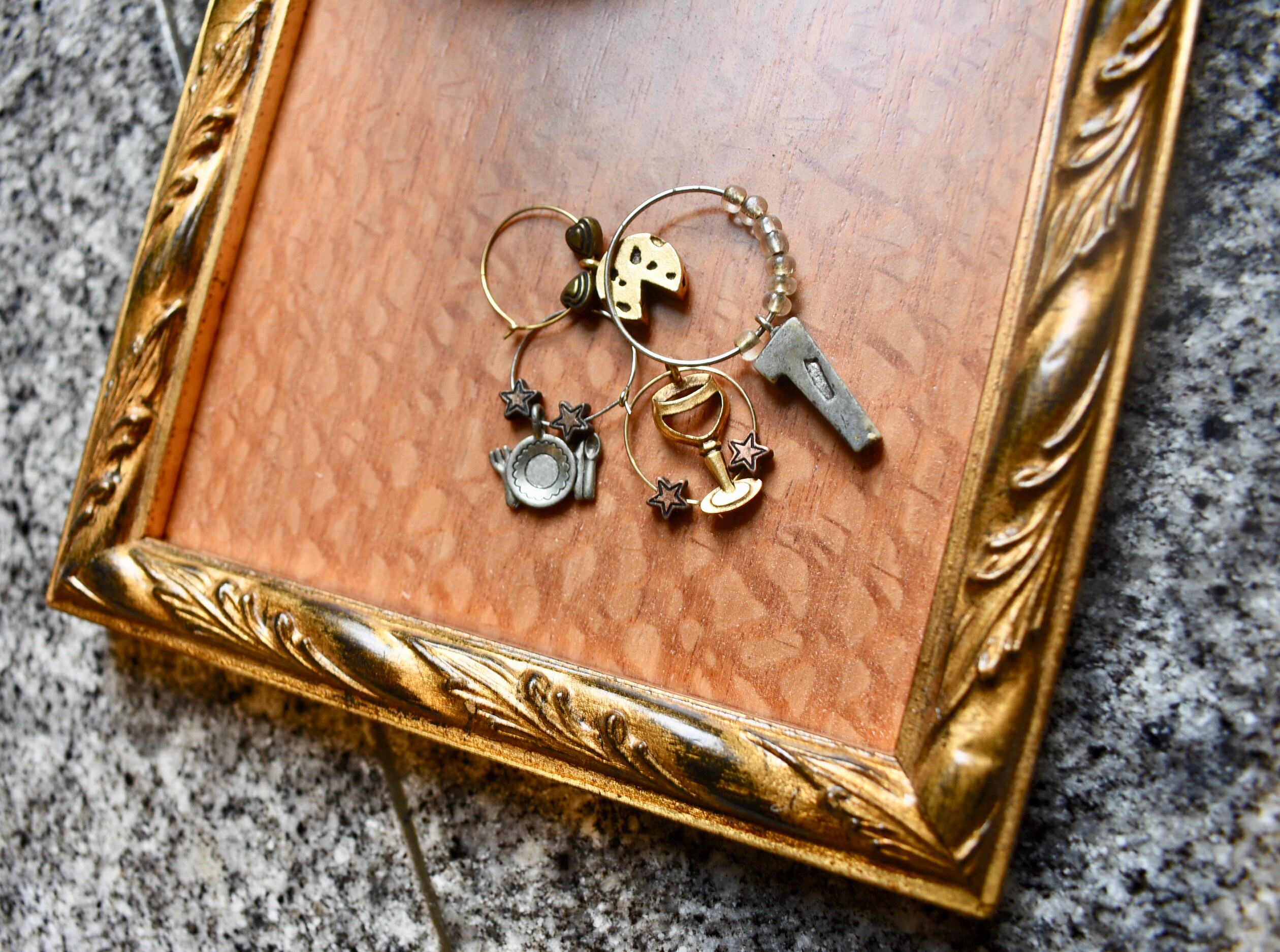 Lacewood Tray - Vanity Tray - Upcycled Frame - Wine Charm Tray - Wood ...