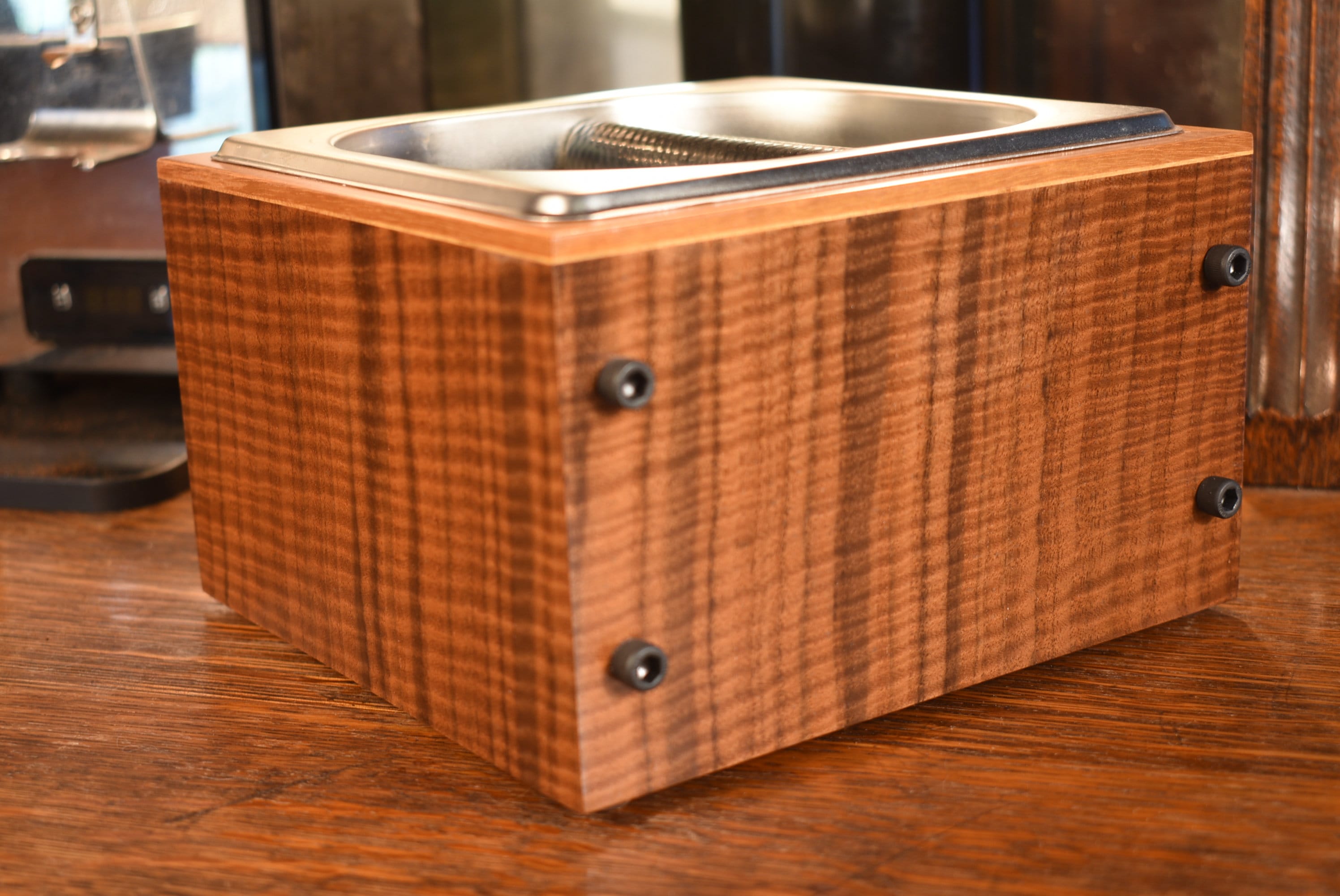 Espresso Coffee Knock Box- Walnut Knock Box - Exotic Wood Knock Box ...
