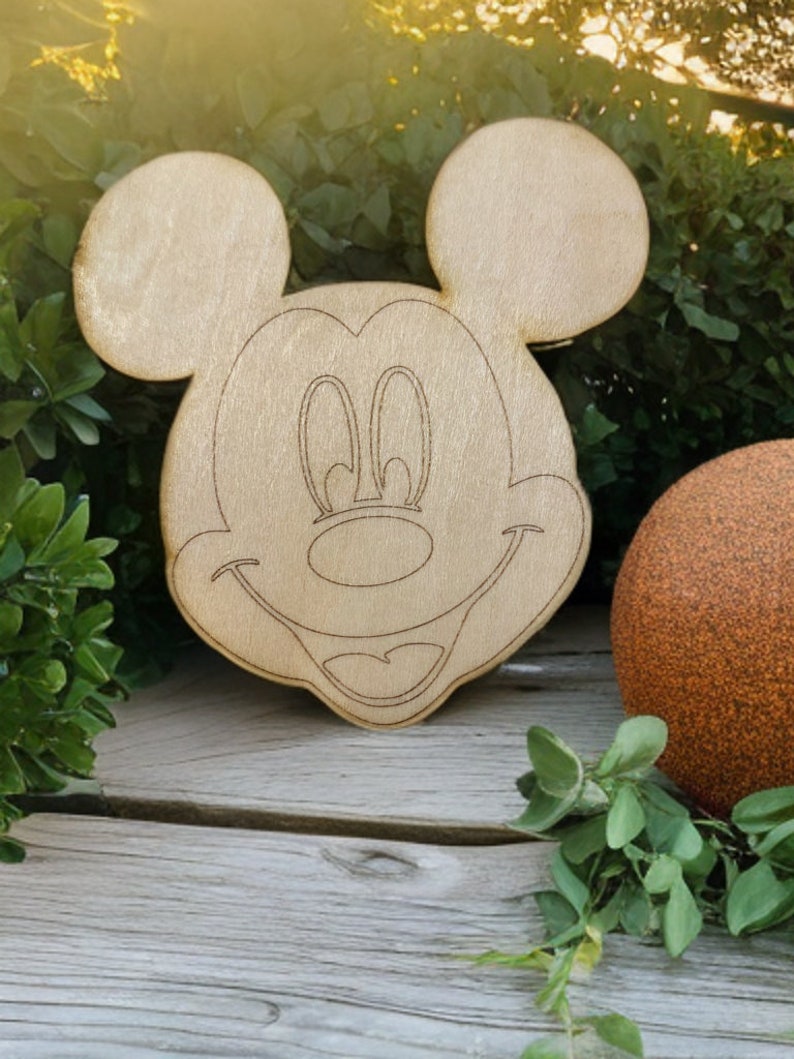 Mickey Unfinished DIY Paint Project, Mouse Wooden Craft for Painting - Etsy