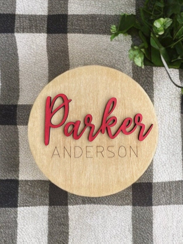 Baby Name Custom Wooden Signs, Hand Painted, Engraved & Personalized - Etsy