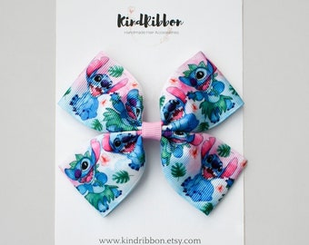 Stitch Hairbow Lilo & Stitch Hairbow Stitch Hairbows Stitch Bow Stitch ...