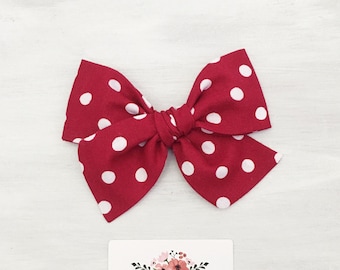 Red Polka Dot Bow | Etsy