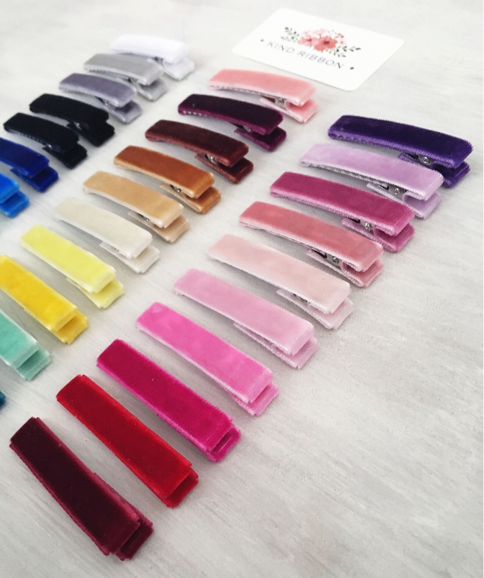 Velvet Bar Clips 31 Colors Velvet Clip Stocking Stuffer for | Etsy