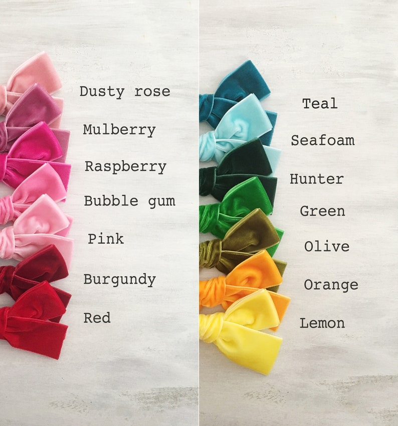 Classic Velvet Bow - 4 Inch - Etsy