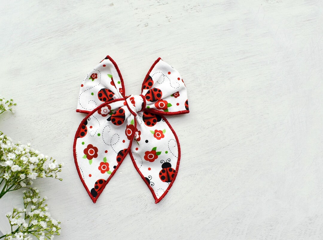 NEW Ladybug Hair Bow / Scrunchie / Knot Headband / Mini Me Hair ...