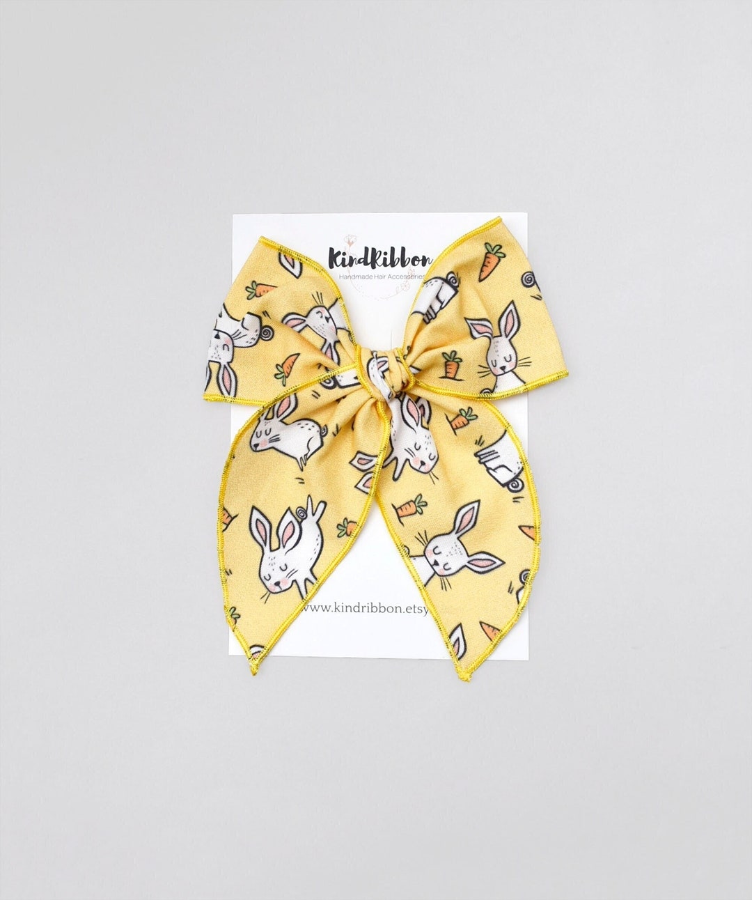 Bunny and Carrot Bow - Easter Hair Bow - Etsy