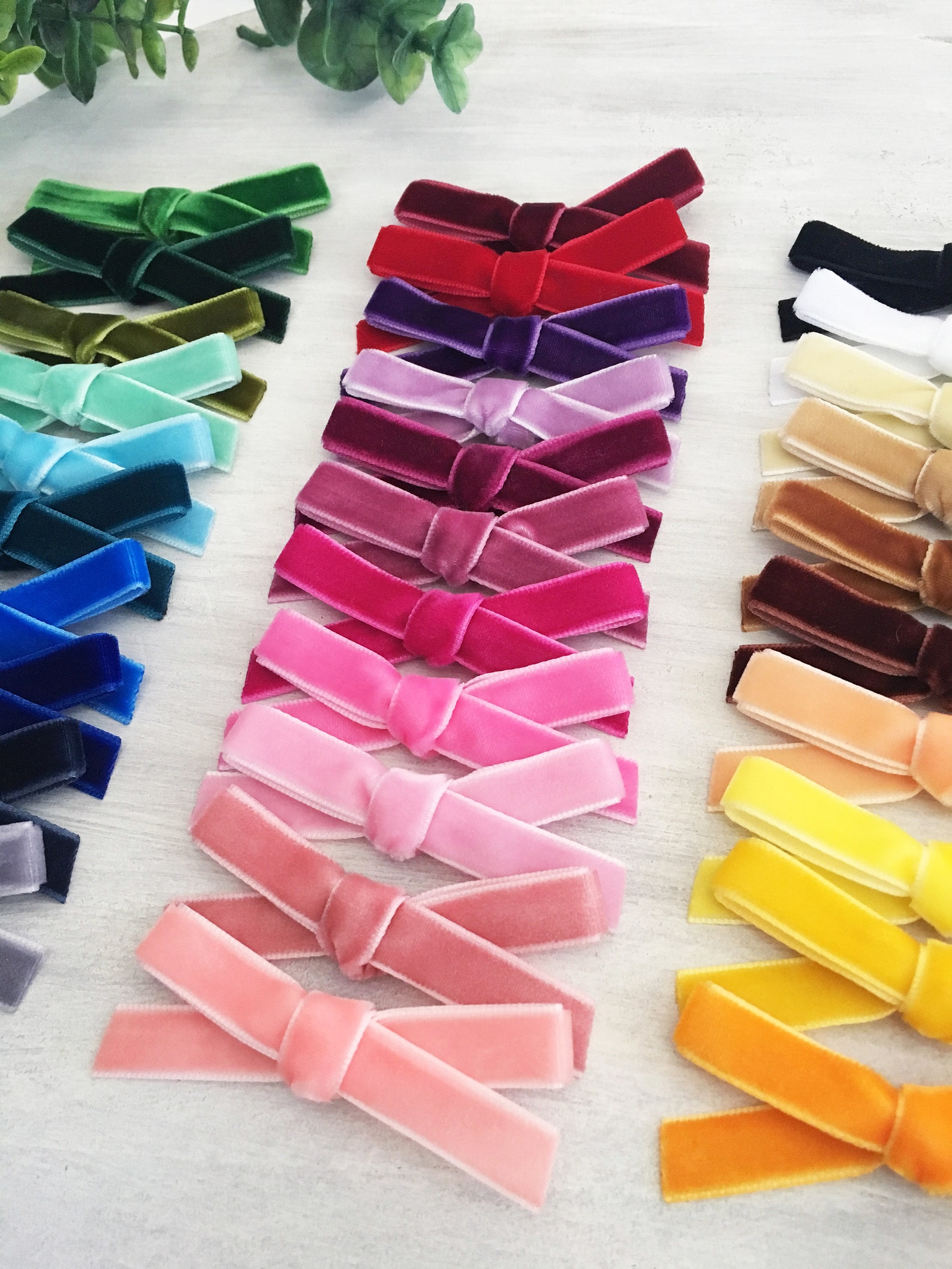 Mini Velvet Bows - 2.5 Inch - Etsy