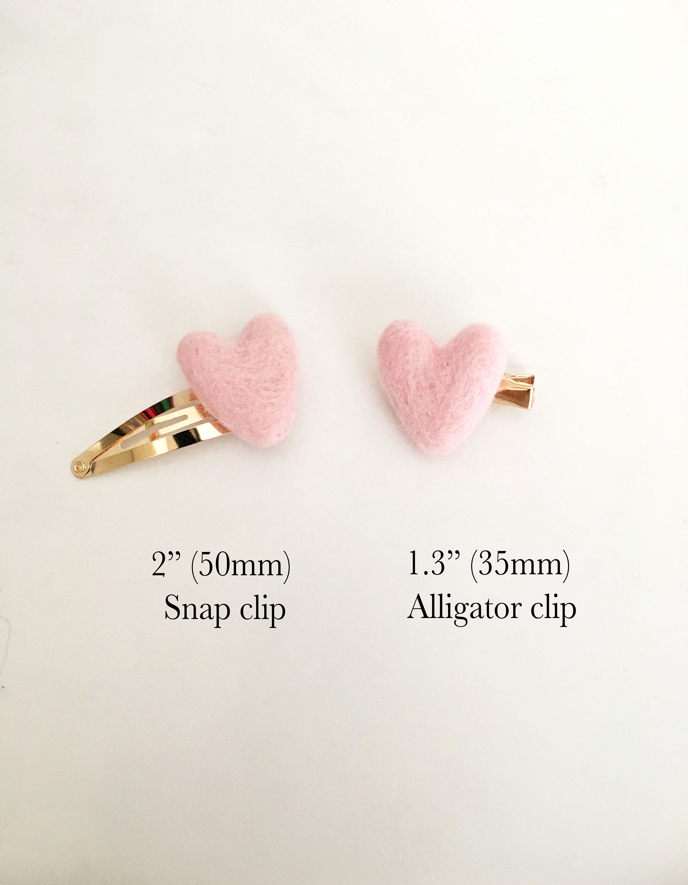 Felt Heart Hair Clips Heart Hair Clip Heart Baby Headband - Etsy