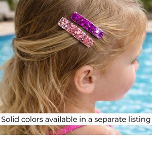 Glitter Resin Bar Hair Clips: Girl's Hair Accessories - Etsy