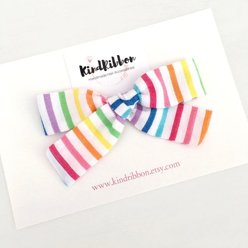 Pastel Rainbow Hair Bow Spring Color Hair Bow Rainbow Hair - Etsy