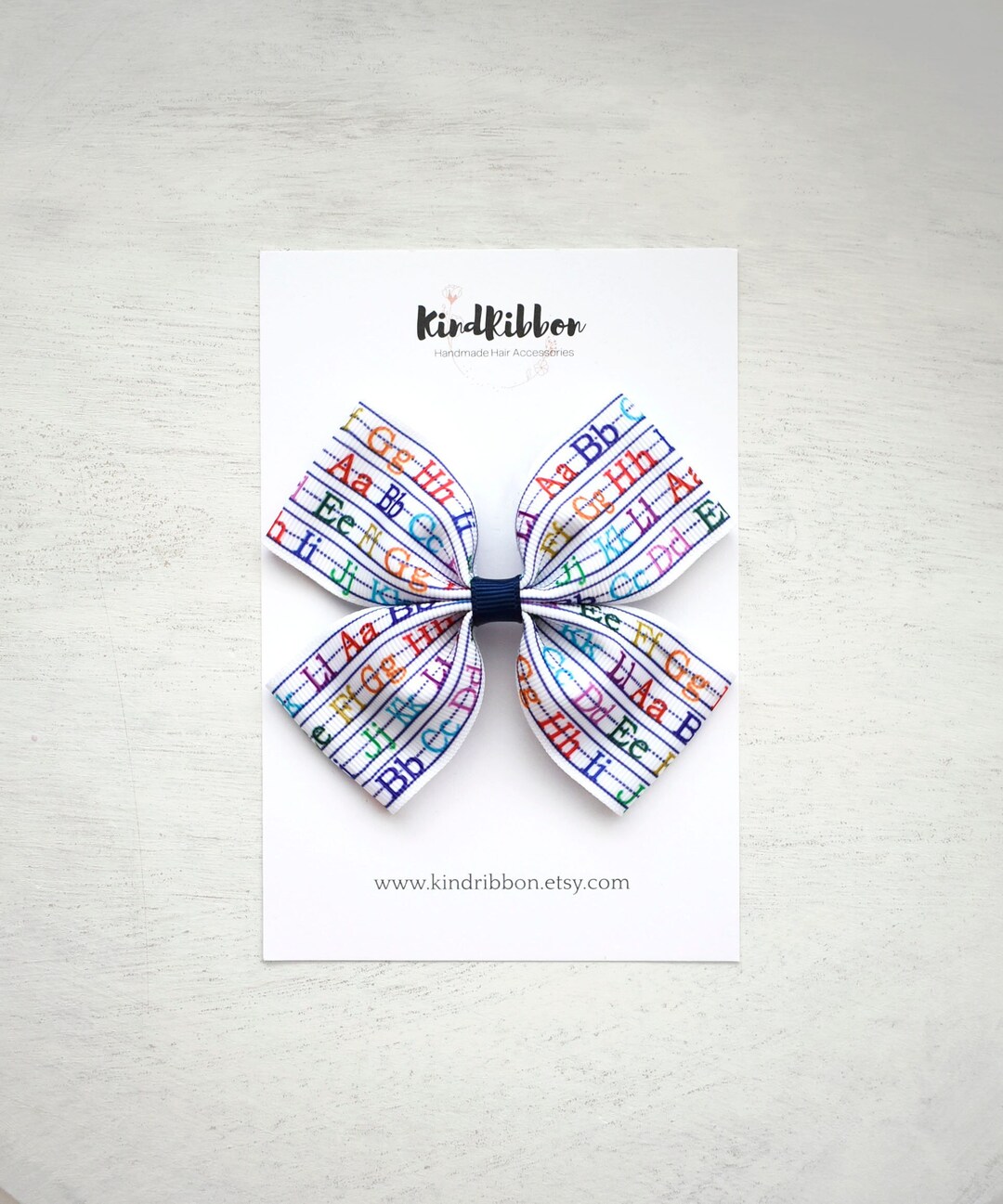 Alphabet Bow - Back to School Hair Bow - Etsy