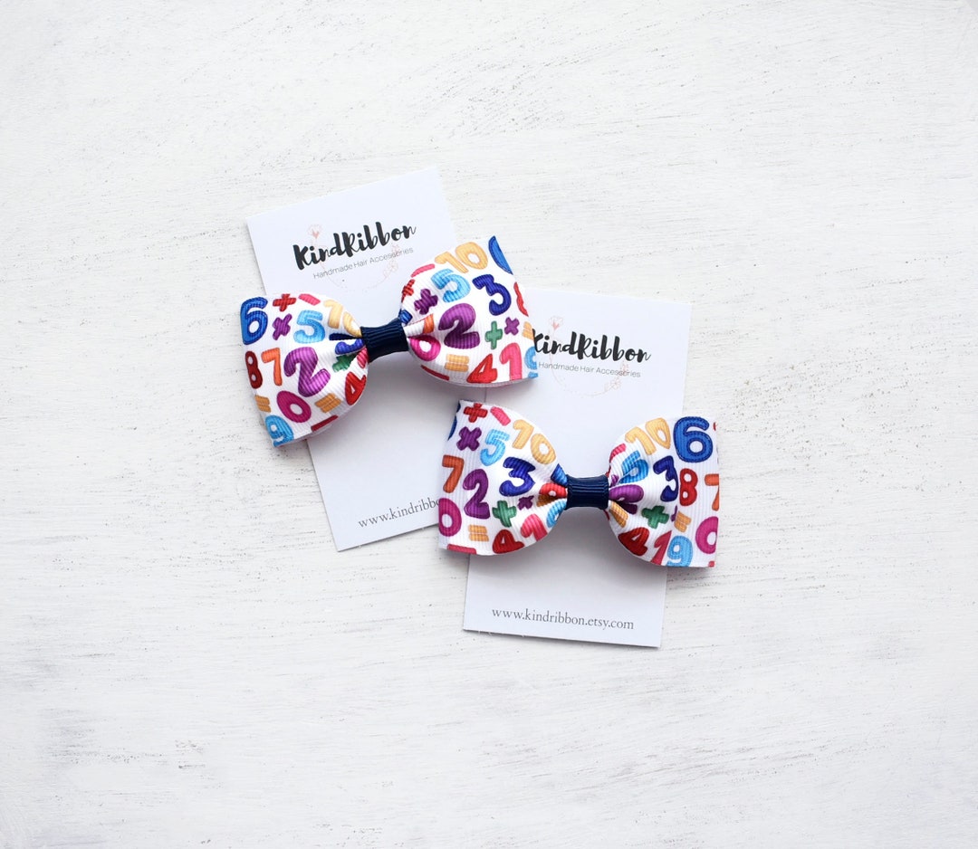 Back to School Math Bow - 3 Inch Hair Bow - Etsy
