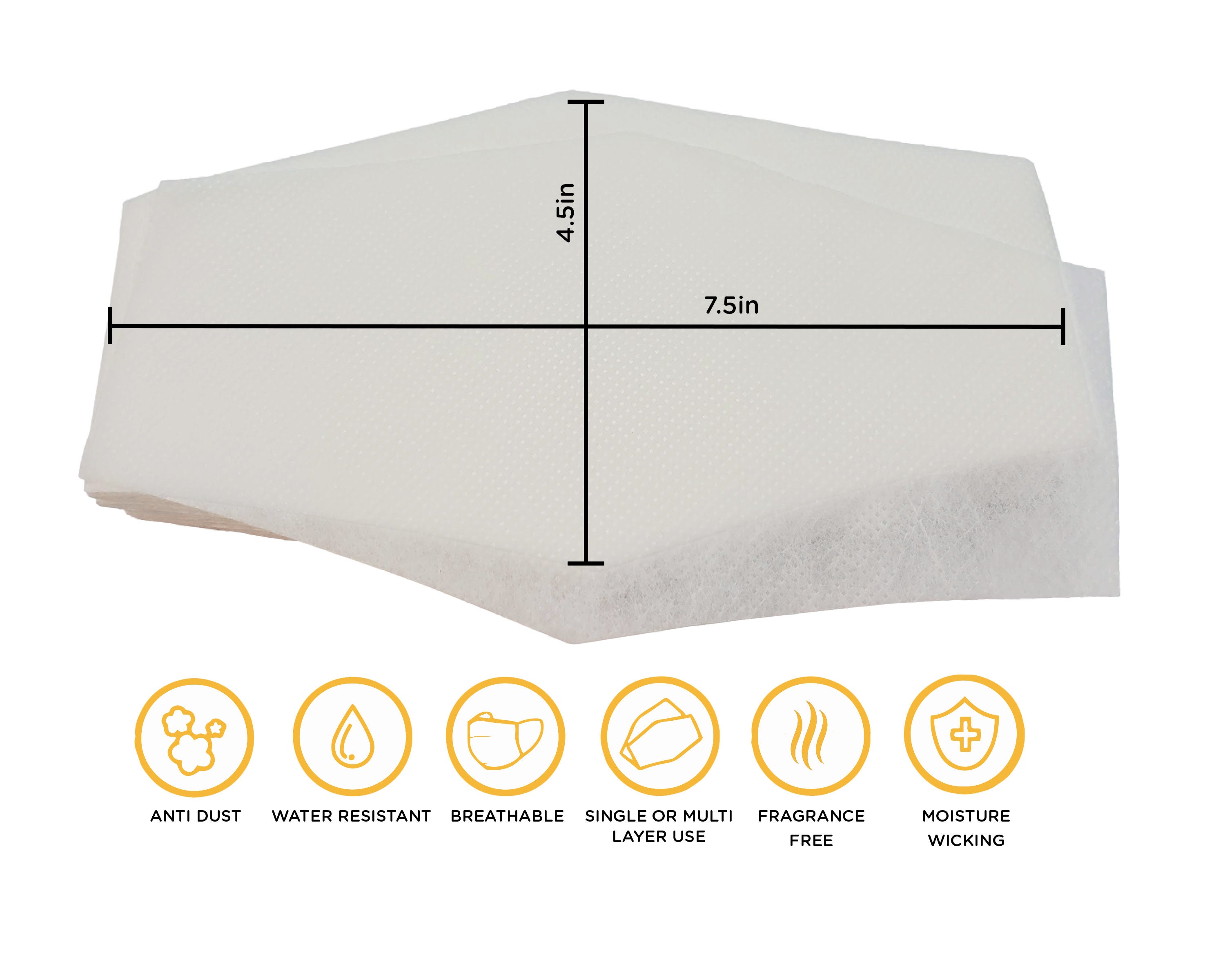 Face Mask Filter Insert Refills Cool Breathing Moisture | Etsy