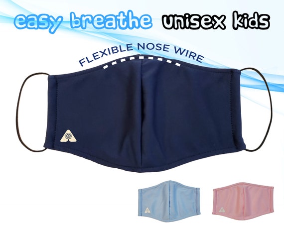 Kids Sized Cool Easy Breathe Face Mask 2 Layer With Nose Wire | Etsy