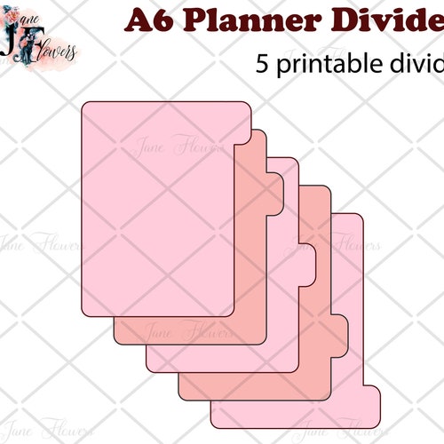 A6 Side Tabbed Dividers SVG Cut File for Cricut A6 Personal - Etsy