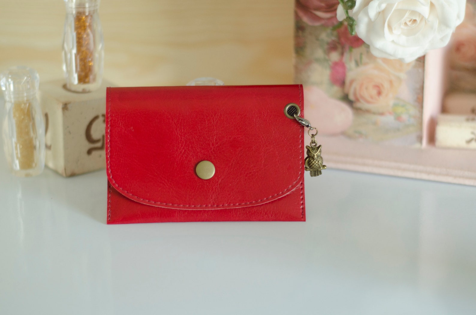 Cute Slim Wallet SVG Template, Business Card Holder Pattern, Keychain ...