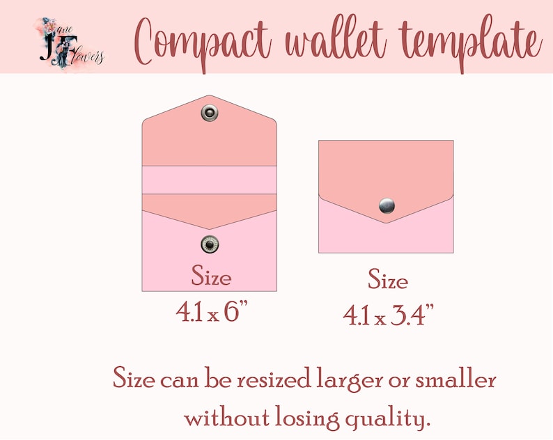 Compact Wallet SVG Template, Minimalist Business Card Holder Pattern ...