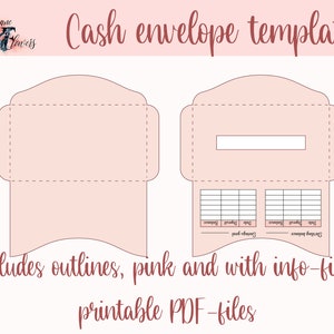Cute Cash Envelope Template Svg, Budget Envelopes Pattern SVG, Cricut ...