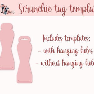 Scrunchie Display Card Template, Scrunchie Hang Tag SVG, Headband ...