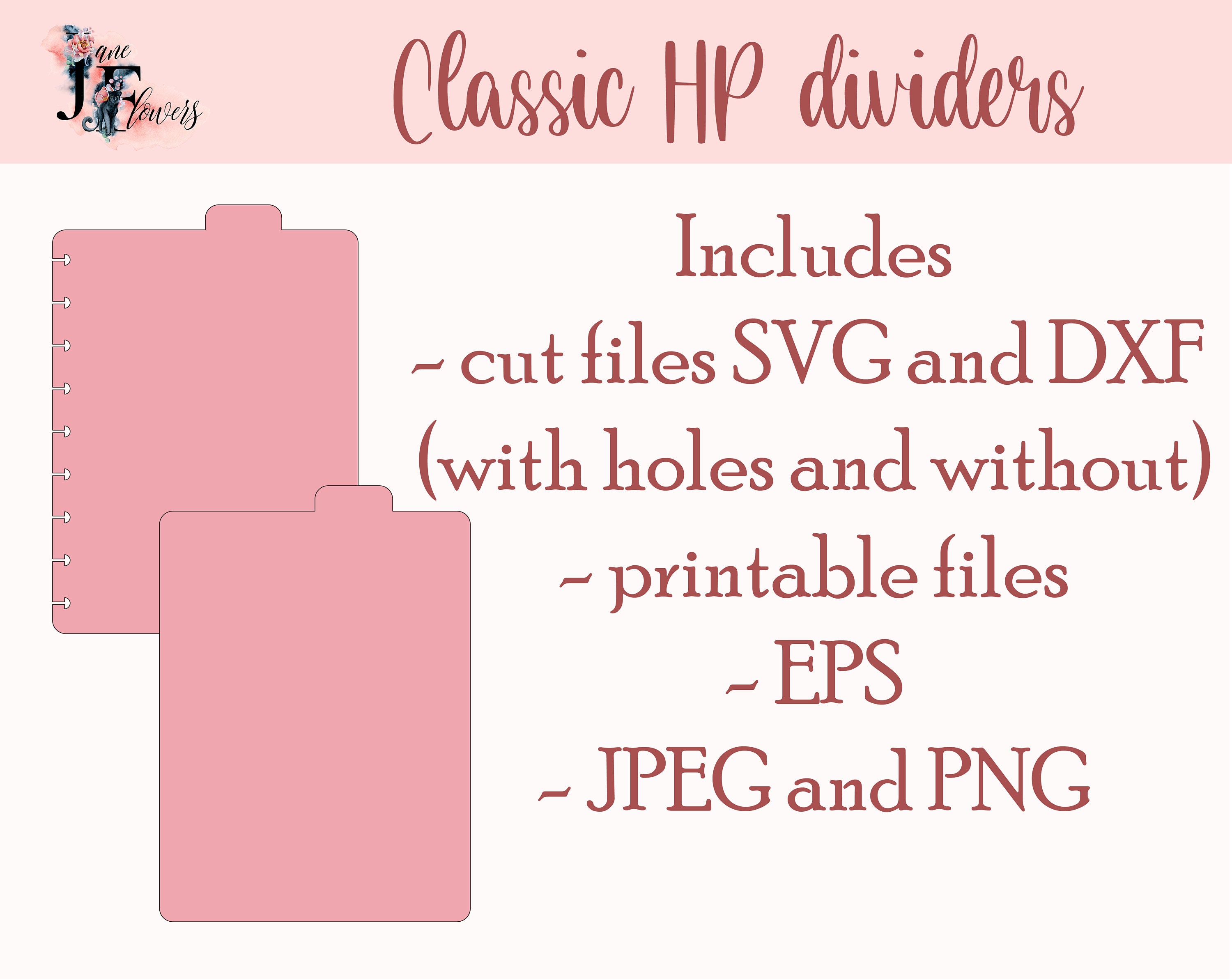 DIY 4 Top Dividers for Classic Happy Planner, Divider Pages, Discbound ...