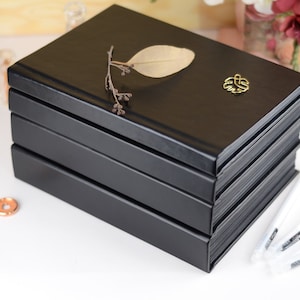 Black Paper Notebook, Blackout Aesthetic Journal Included White Ink Pen ...