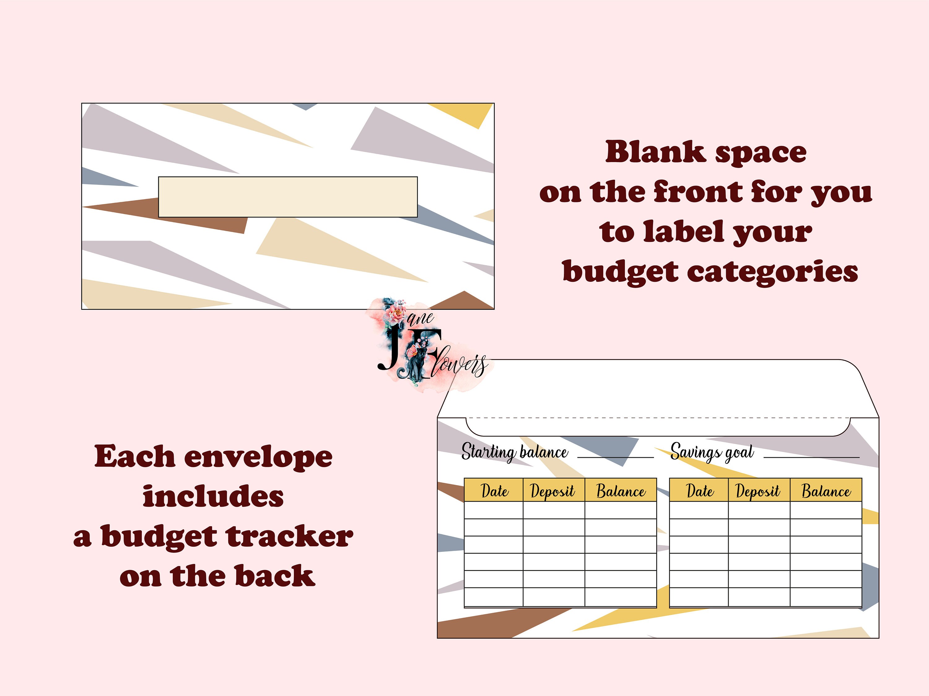 Printable Cash Envelopes With Budget Tracker Budget - Etsy