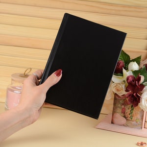 Black Hardcover Notebook With Black Pages, Black Paper Notebook ...