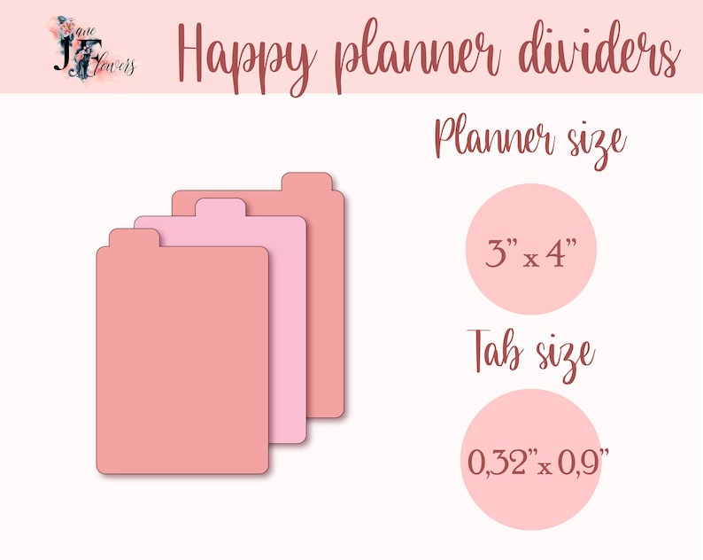 MICRO Happy Notes Dividers Divider Pages Tabbed Dividers - Etsy