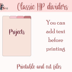 DIY 4 Top Dividers for Classic Happy Planner, Divider Pages, Discbound ...