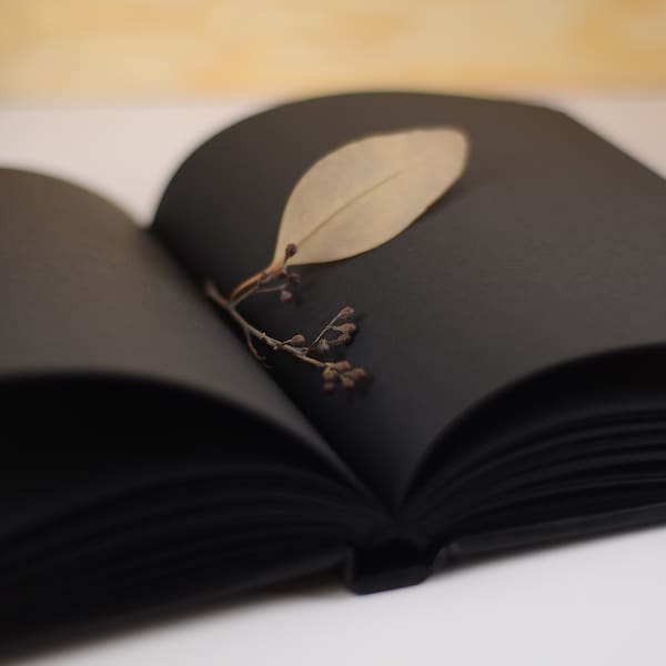 Black Paper Notebook - Etsy