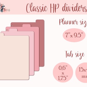 DIY 4 Top Dividers for Classic Happy Planner, Divider Pages, Discbound ...