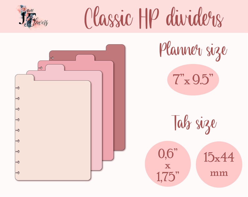 DIY 4 Top Dividers for Classic Happy Planner, Divider Pages, Discbound ...