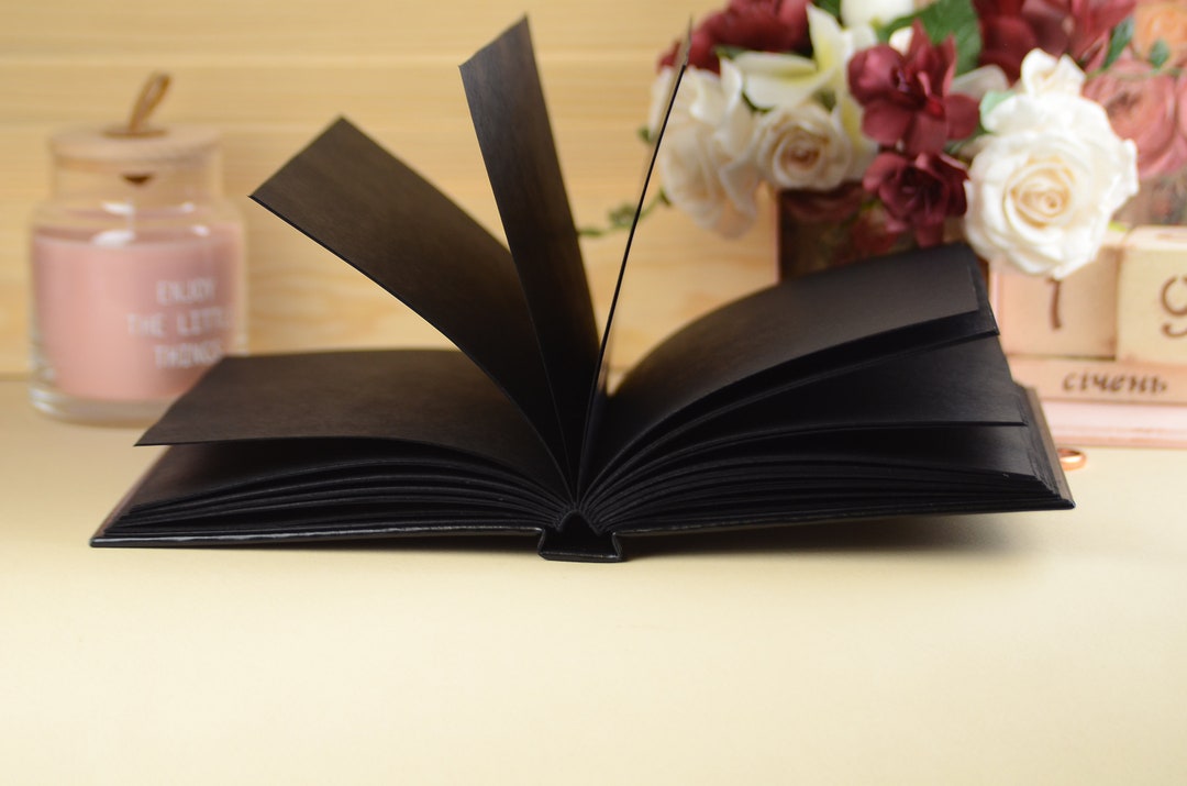 Black Hardcover Notebook With Black Pages, Black Paper Notebook ...