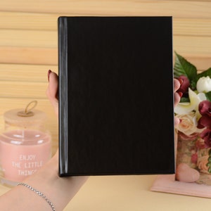Black Paper Notebook, Blackout Aesthetic Journal Included White Ink Pen ...