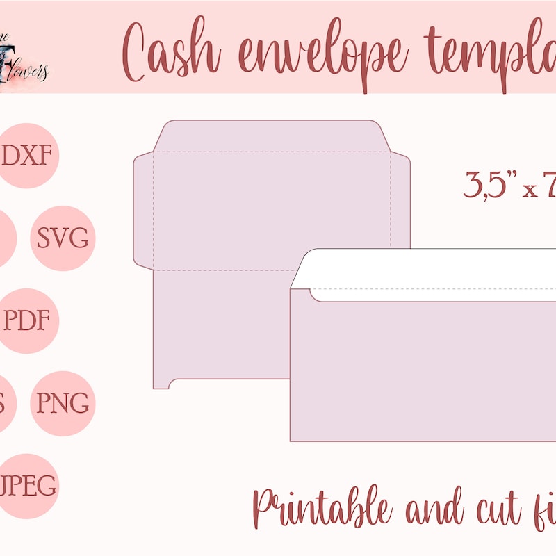 Cash Envelope Template - Etsy