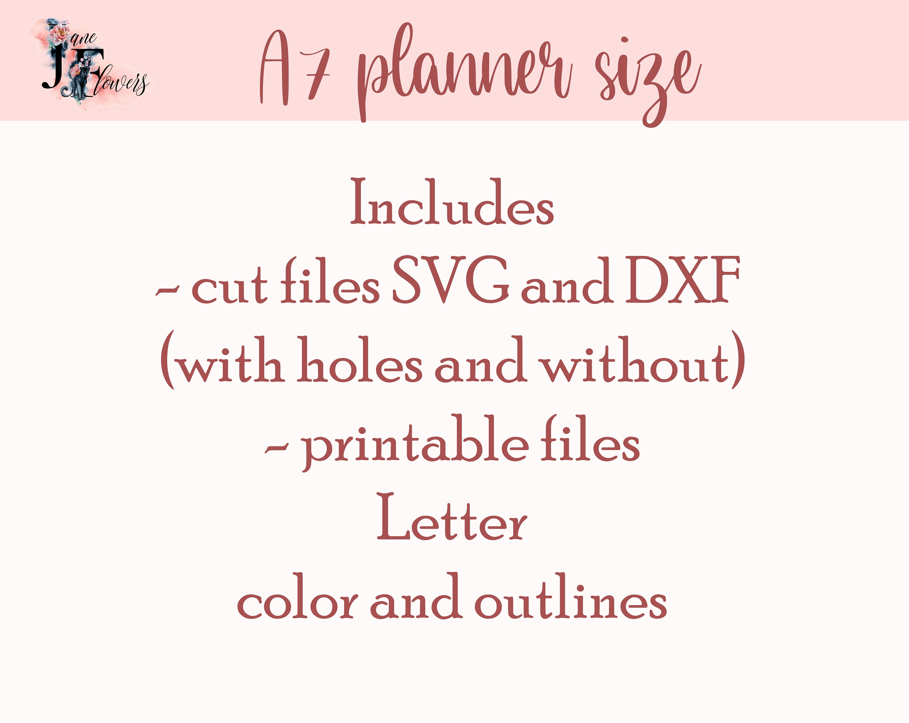 A7 Planner Tabs, A7 Top Tab Dividers Template, 4 Divider Pages, Pocket ...