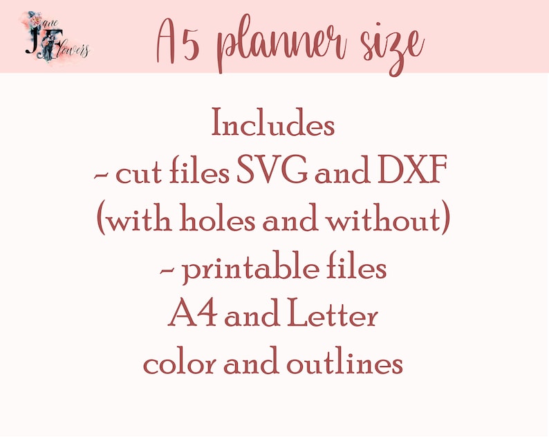 A5 Tabbed Planner Divider Pages, 6 Binder Divider Template Cut File for ...