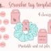 Scrunchie Display Card Template, Scrunchie Tag SVG, Headband Holder ...
