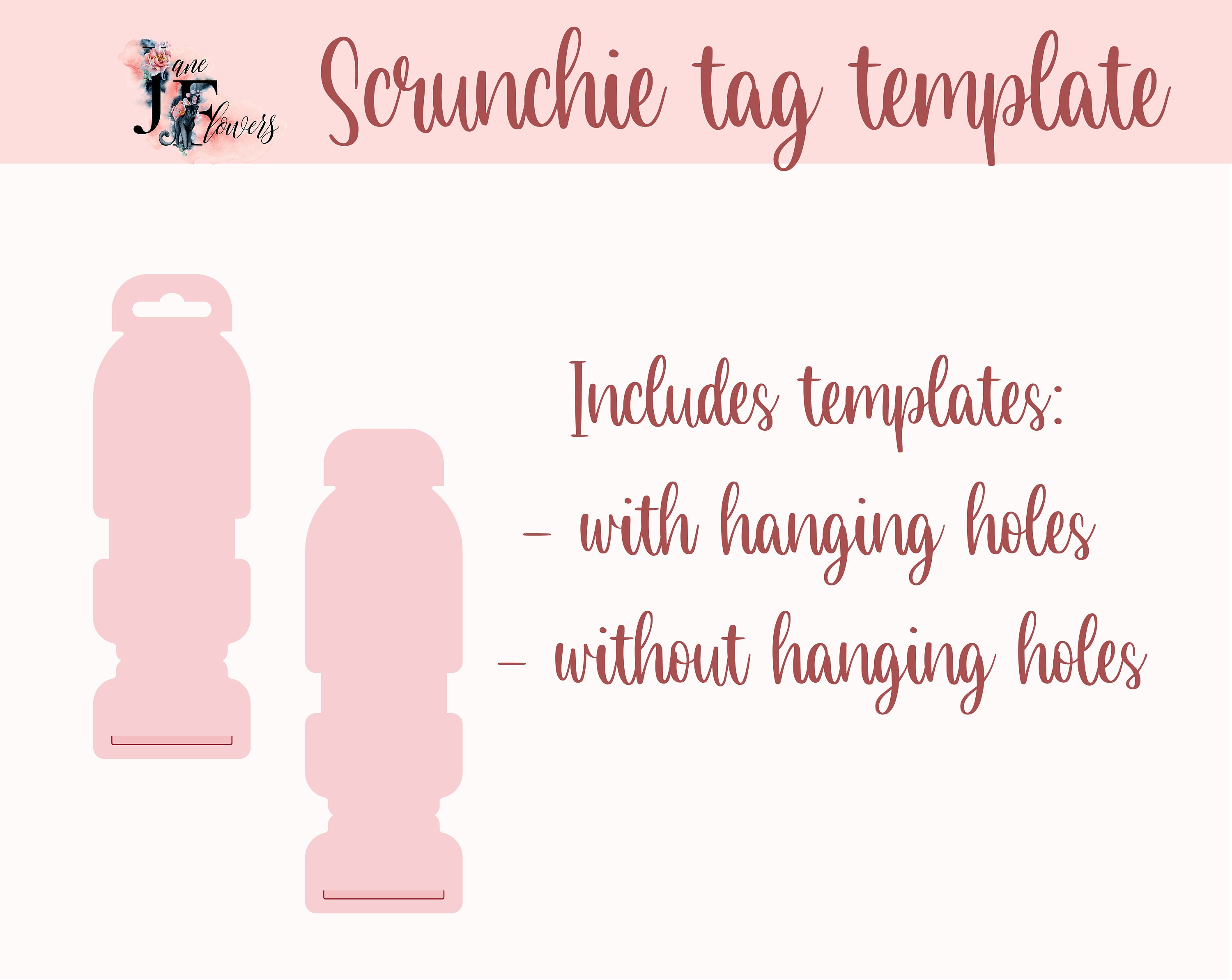 Scrunchie Display Card Template Scrunchie Tag SVG Headband - Etsy Australia