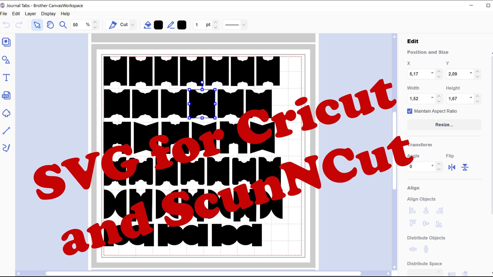 9 Double Journal Tabs Cut File, Folder Tabs, Page Tabs Templates ...