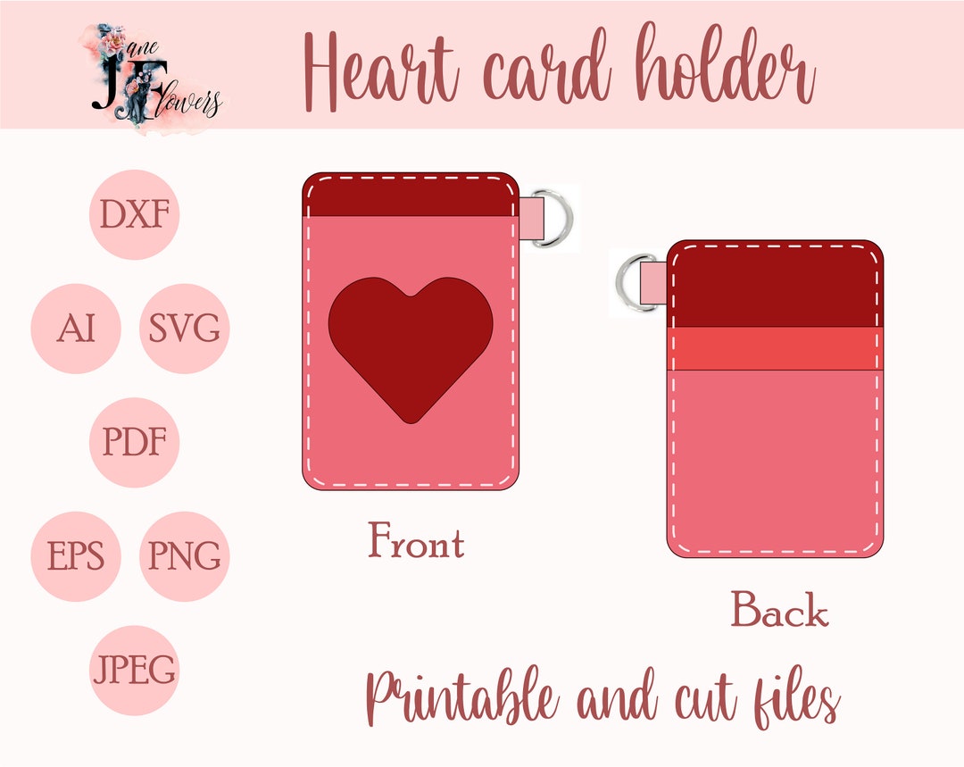 Minimalist Id Card Holder Pattern, Slim Purse Template, Business Card ...