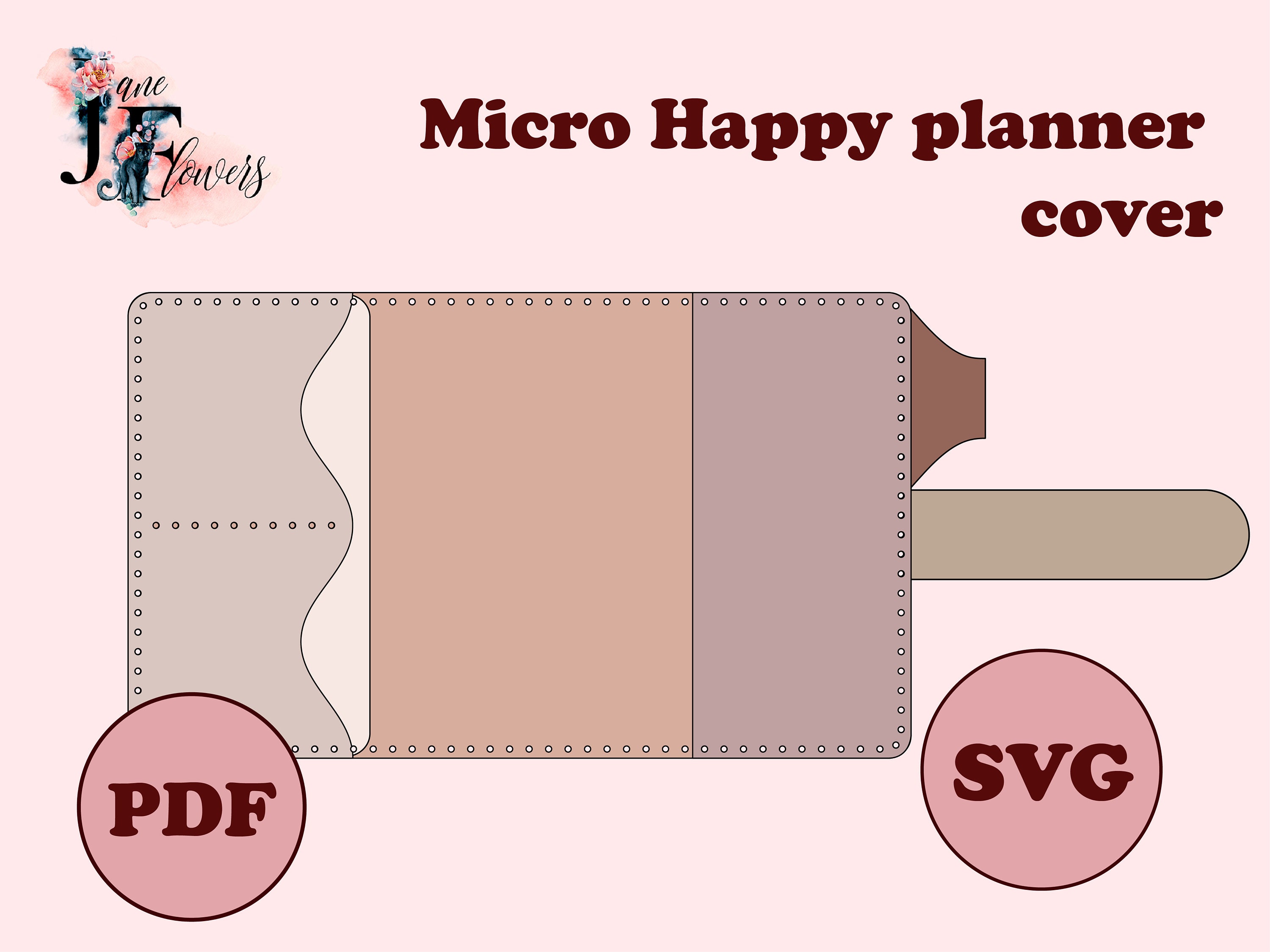 DIY Minimalist Happy Planner Cover for Micro Notes Cute - Etsy