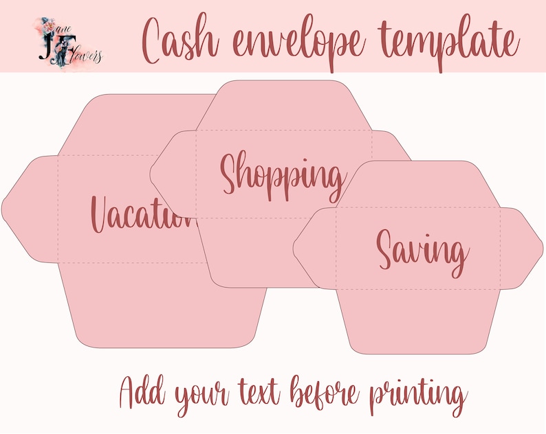 Cute Cash Envelope Template Svg Budget Envelopes Pattern SVG - Etsy