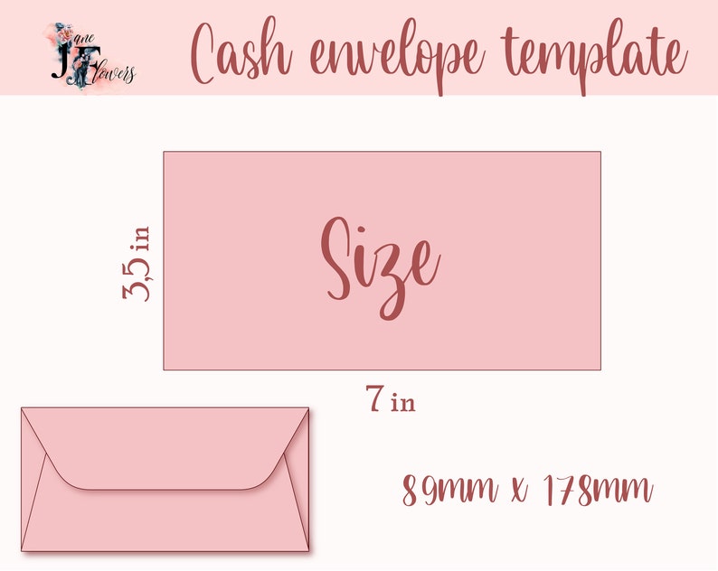 Cute Cash Envelope Template Svg Budget Envelopes Pattern SVG - Etsy
