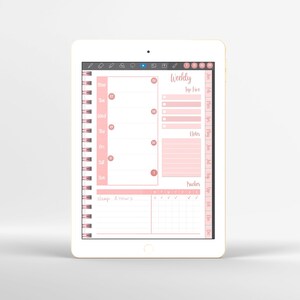 Undated Digital Planner , Cute Goodnotes Planner, Pink Life Planner ...