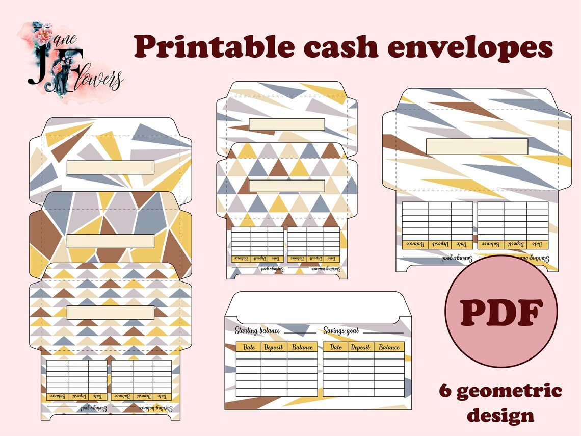 Printable Cash Envelopes With Budget Tracker Budget - Etsy
