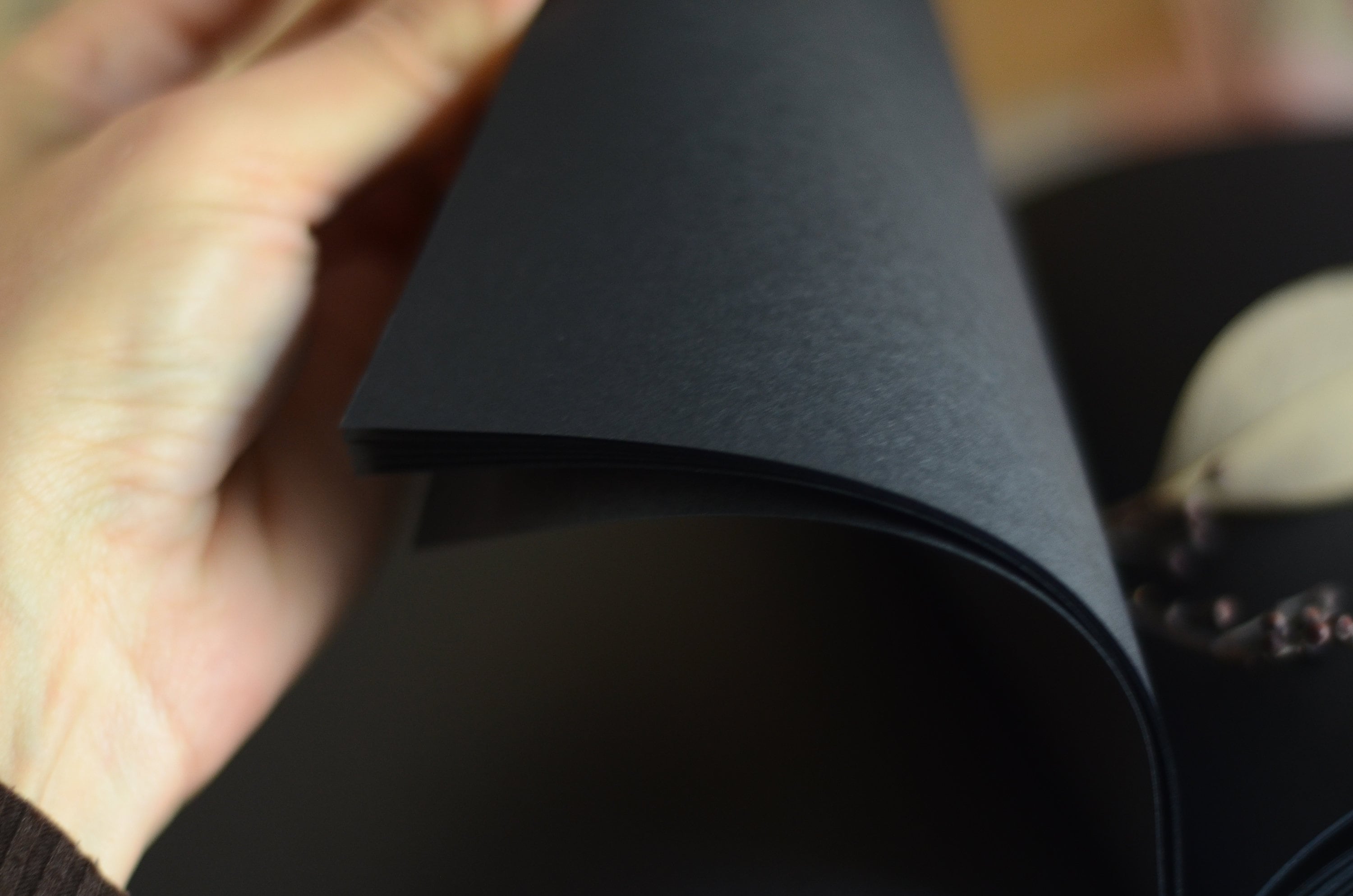 Black Hardcover Notebook With Black Pages, Black Paper Notebook ...